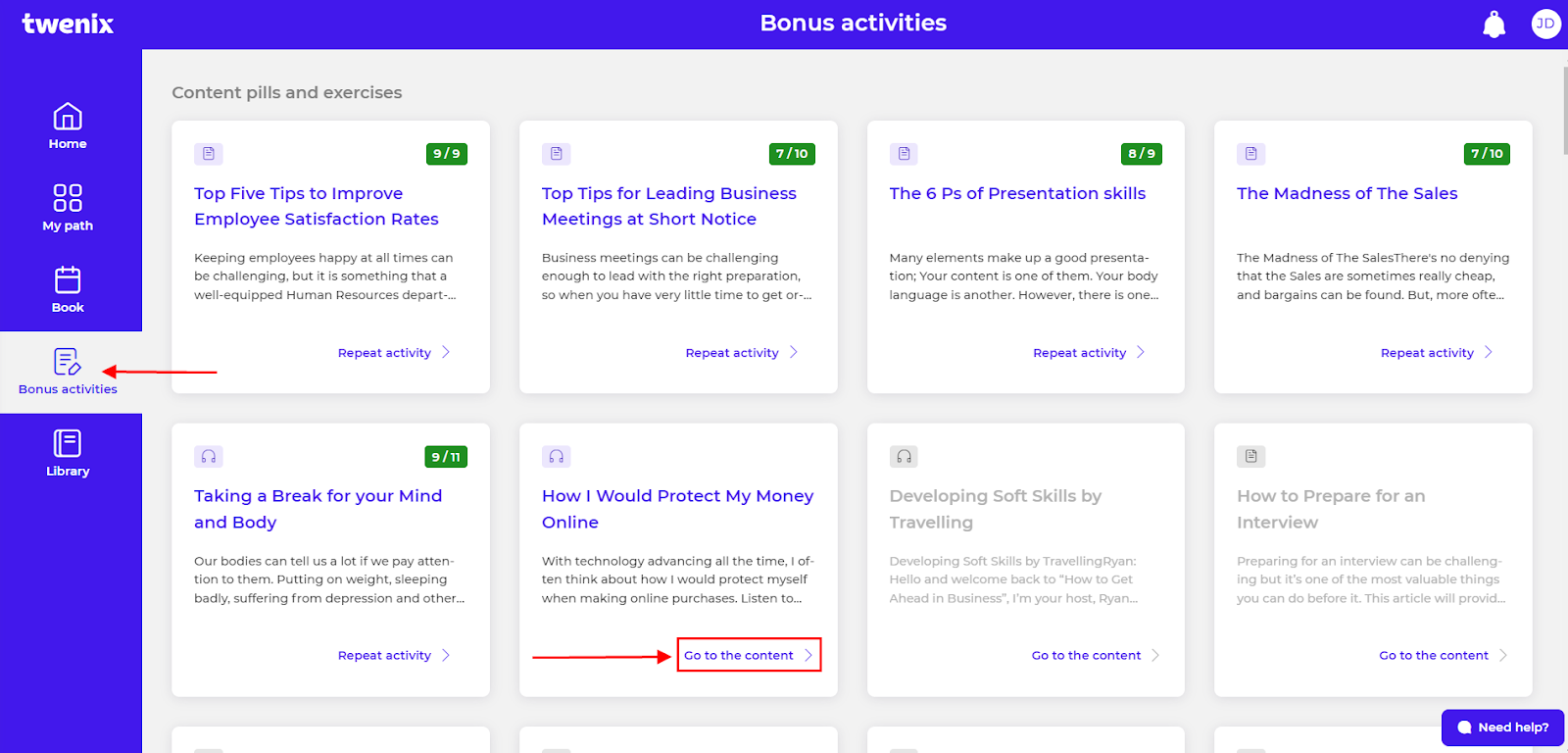 How do I complete the activities? – Student Support