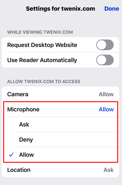How to enable camera and microphone permissions for iPhone? – Student Support